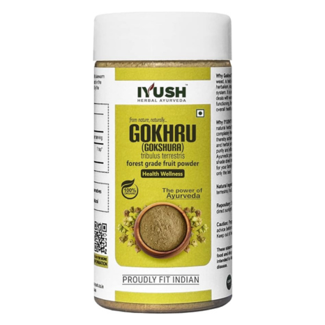 Iyush Herbal Ayurveda Gokhru Powder - 100 gms - DesiPick