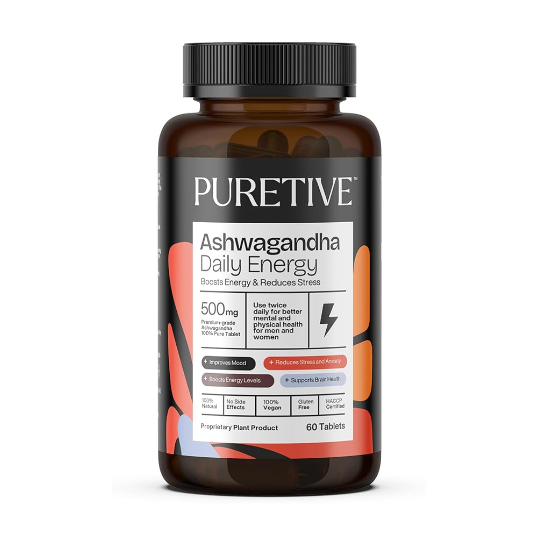 Puretive Ashwagandha 500mg General Wellness - 60 tabs - DesiPick