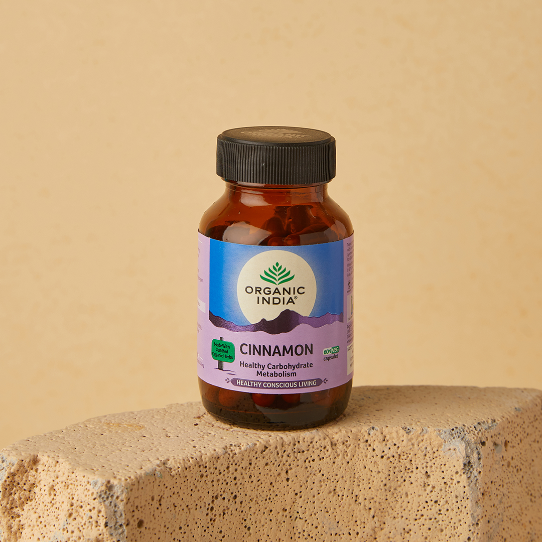 Organic India Cinnamon Capsules - 60 Cap - DesiPick