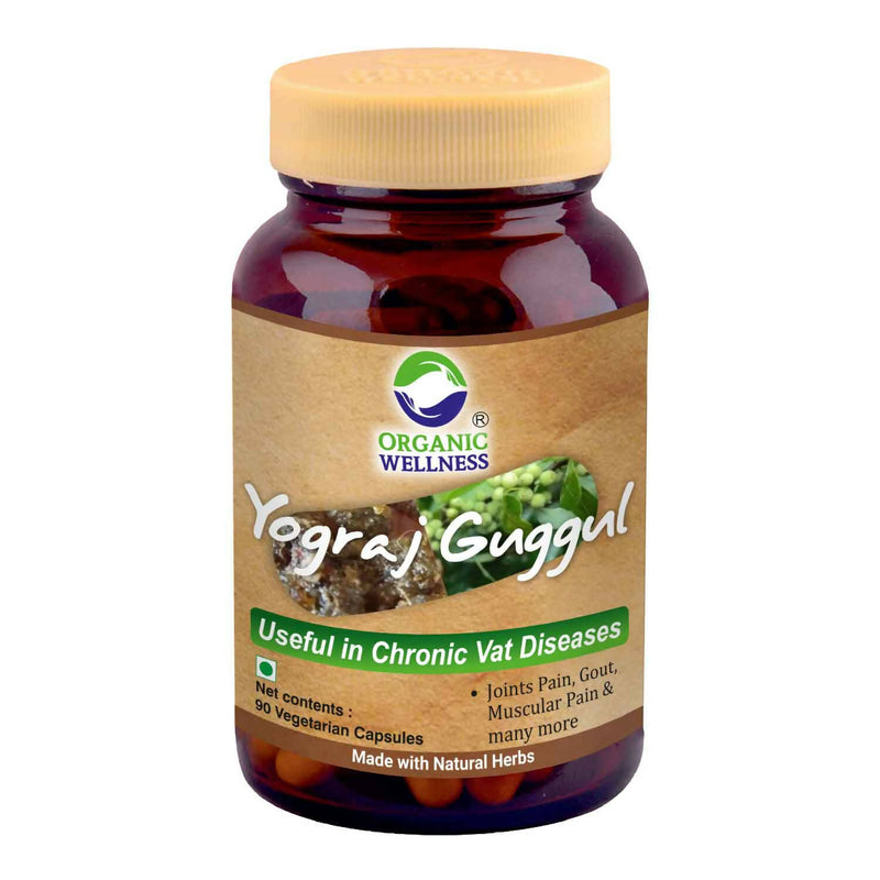 Organic Wellness Yograj Guggul - 90 Vegetarian Capsules - DesiPick